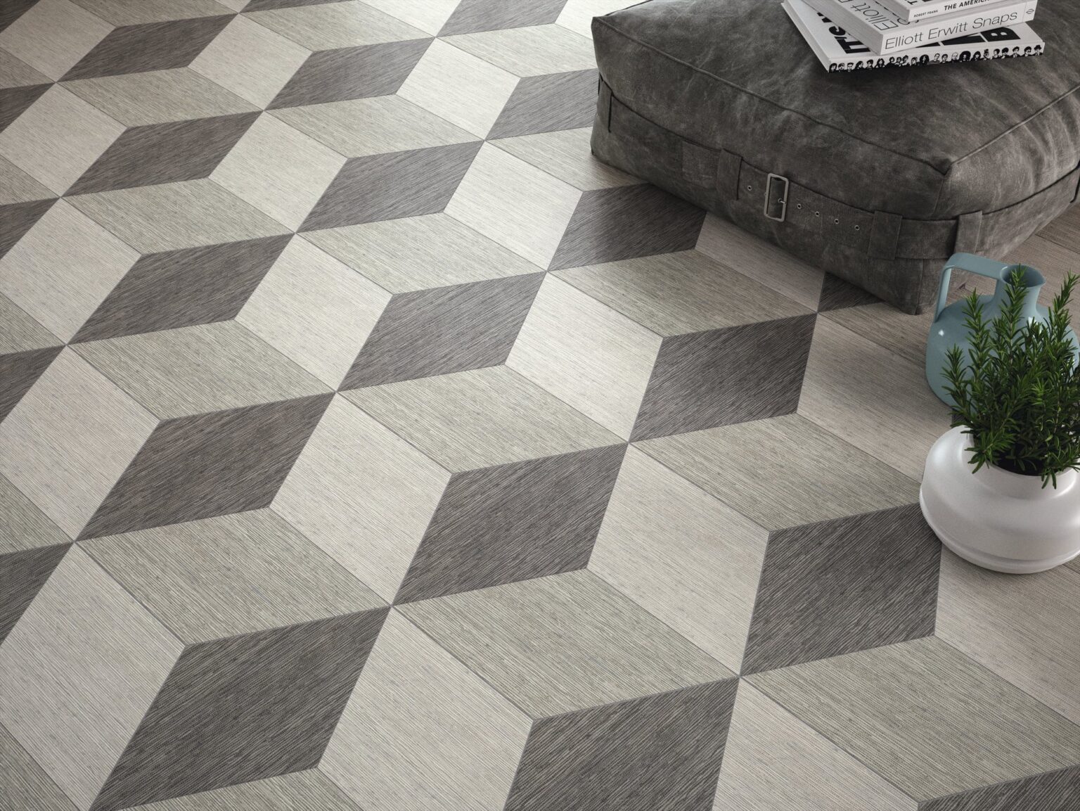 Fabric Looking Marble Porcelain Tiles in London -Floorcelain